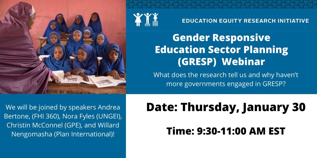 Webinar Gender Responsive Education Sector Planning Events Global